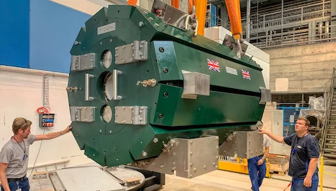 Mu3e magnet arrived at PSI | Laboratory for Particle Physics | PSI